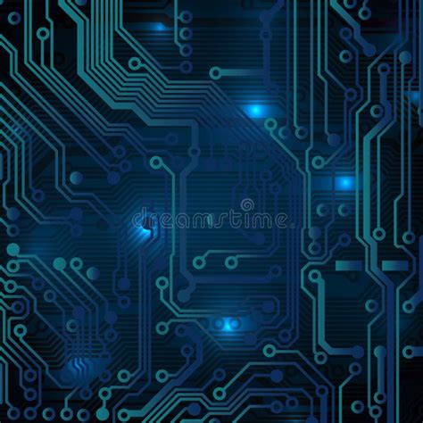 Abstract Processor Computer Digital Chip Printed Circuit Board Artificial Intelligence