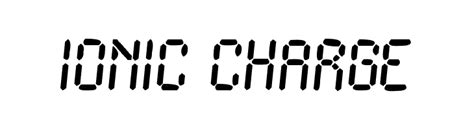 Ionic Charge Font