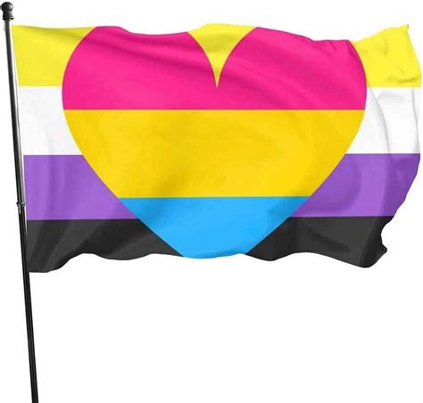 Nonbinary Genderqueer Non Binary Pansexual Garden Flag Decor Outdoor Banner Sign Party Parade