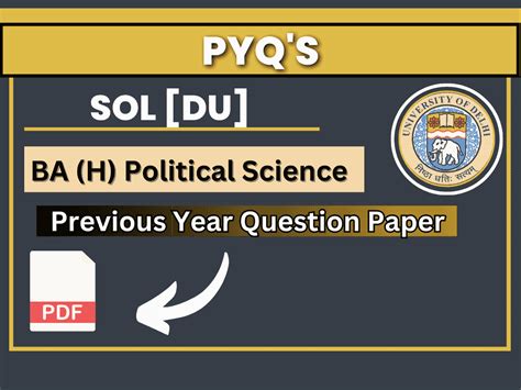 du ma political science pyq download pdf all semester