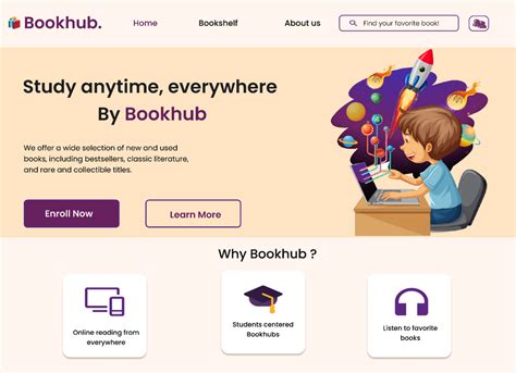 Bookhub Home Page Ui Figma