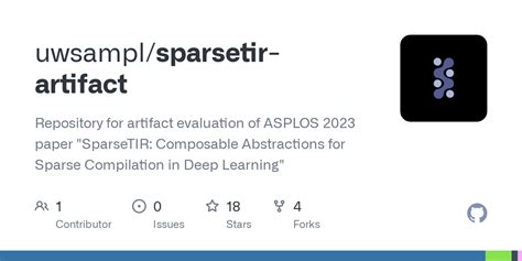 github uwsampl sparsetir artifact repository for artifact evaluation