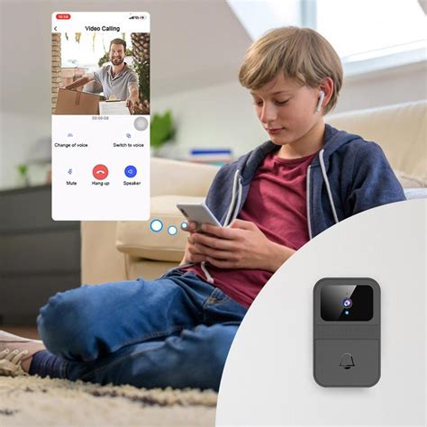 Badu Bg Камера за звънец Безжични звънци за дома Hd Wifi Звънец за врата Сигурност на вратата на