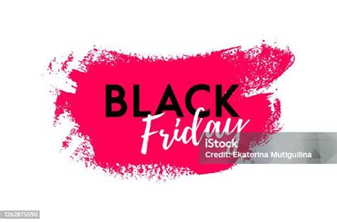 블랙 프라이데이 세일 스티커 손으로 그린 빨간 브러시 스트로크 쇼핑 태그 전단지 포스터 쇼핑 할인 웹 프로모션 광고를 위한 벡터 일러스트 디자인 템플릿 Diy에 대한 스톡