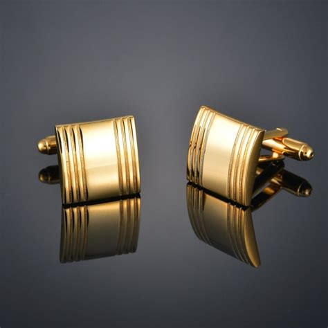 Mens Gold Cufflink Collection Halos London