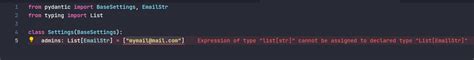 Emailstr Is Parsed As Str When Setting Default For Emailstr · Issue