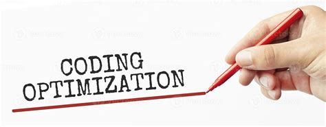 Coding Optimization Made With Marker And Hand On White Background