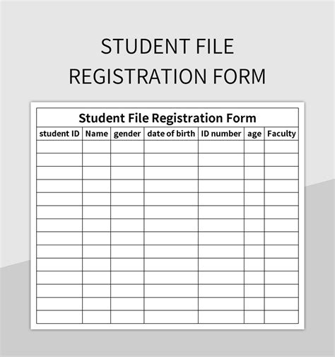 Student Registration Form Template
