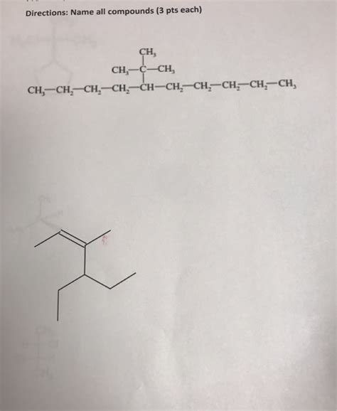 Solved Directions Name All Compounds 3 Pts Each Ch
