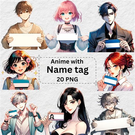 Anime Character Name Tags L Name Plate Etsy
