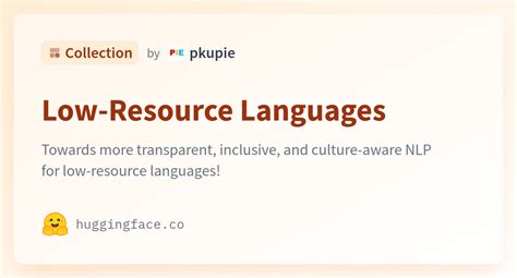 Low Resource Languages A Pkupie Collection