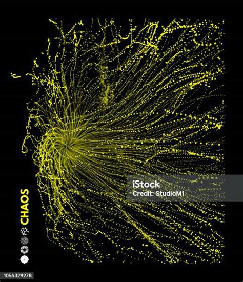 추상 과학 또는 기술 배경 동적 입자 배열입니다 벡터 일러스트입니다 3차원 형태에 대한 스톡 벡터 아트 및 기타 이미지 3차원 형태 가능성 가리기 Istock