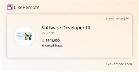 📩 Software Developer Iii At 🏢 Sinch Salary 💰148000 📍remote Job In