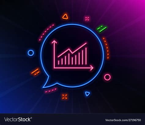 Chart Line Icon Report Graph Sign Royalty Free Vector Image