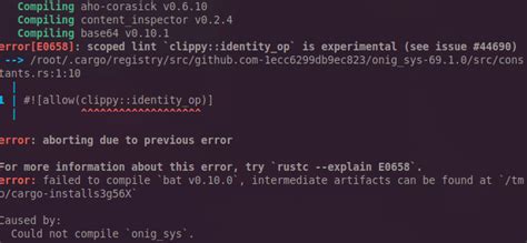 Bat Failed To Build · Issue 101 · Rust Onigrust Onig · Github