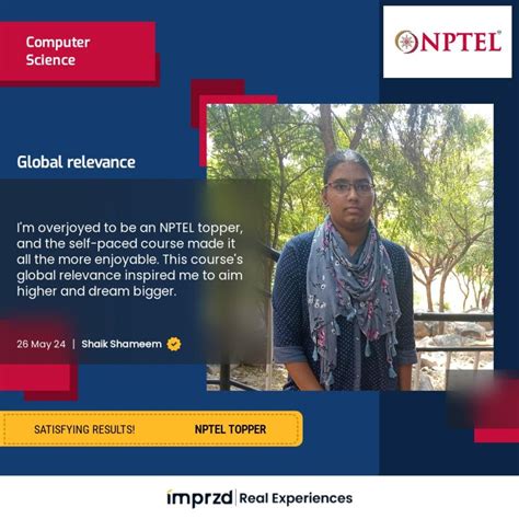 Shaik Shameem On Linkedin Nptel