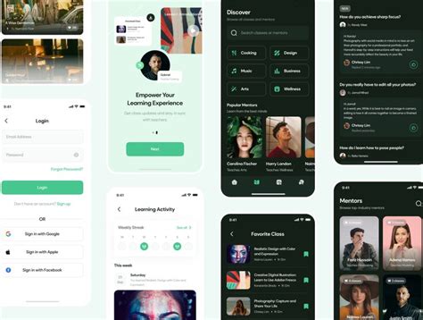 Lambda E Learning Online Class App UI Kit Figma Resources Ui Kit Class App Ios App Design