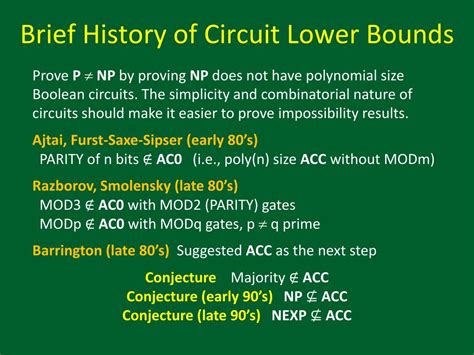 Ppt Non Uniform Acc Circuit Lower Bounds Powerpoint Presentation Free Download Id2750217