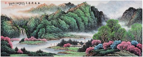 张月岗山水画价格群博书画院 站酷zcool