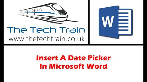 Insert A Date Picker In Microsoft Word Youtube