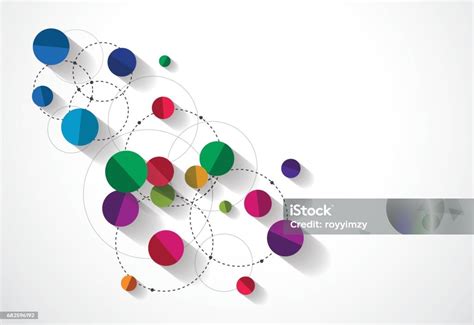 그림자 깨끗 한 배경과 겹치는 원입니다 벡터 일러스트 레이 션 간판에 대한 스톡 벡터 아트 및 기타 이미지 간판 모자이크