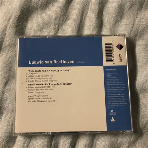 Alexander Markovich Violin Sonatas Spring And Kreutzer Cd Album