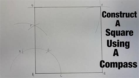 How To Construct A Square Using A Compass Youtube