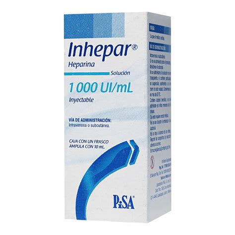 Inhepar 1000 Ui Ampolleta 10 Ml Farmacia Coyoacán