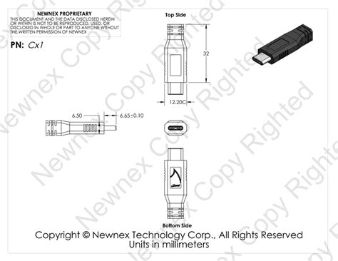 USB To USB Type C Cables Right Angle Screw Locking Connector Newnex