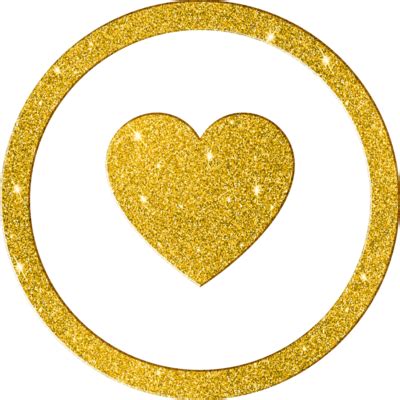 Gold Heart Pngs For Free Download