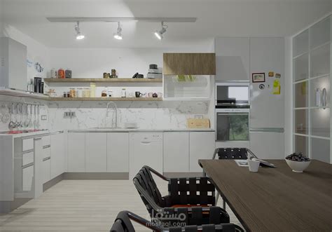 مطبخ أسود مستقل