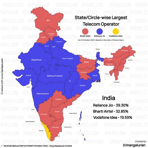 State Circle Wise Largest Telecom Operator In India R Indiasocial