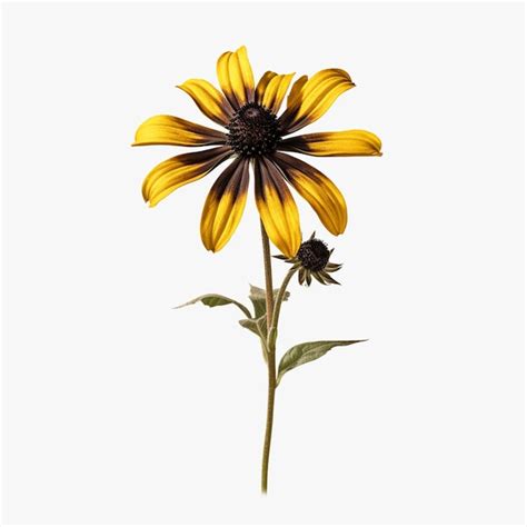 Premium Ai Image There Is A Single Flower That Is On A Stem With A