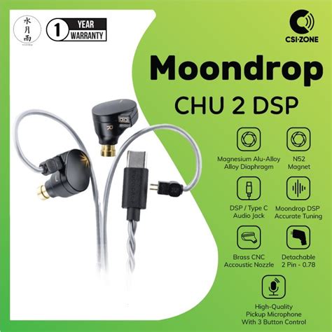 Jual Moondrop Chu 2 Dsp In Ear Monitor Earphone With Mic And Type C Plug