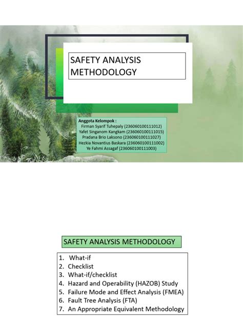 Safety Analysis Methodology Pdf