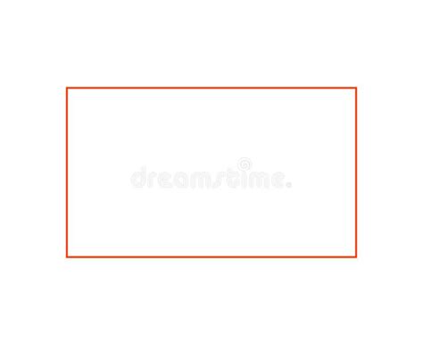 Rectangle Geometric Shape Outline Orange Symbol Vector Stock Illustration Illustration Of