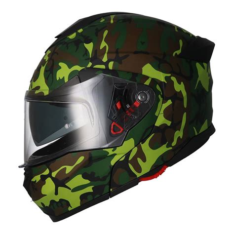 Casco De Moto Modular Sh 501 Camouflage Shiro Cartamoto Boutique Tu