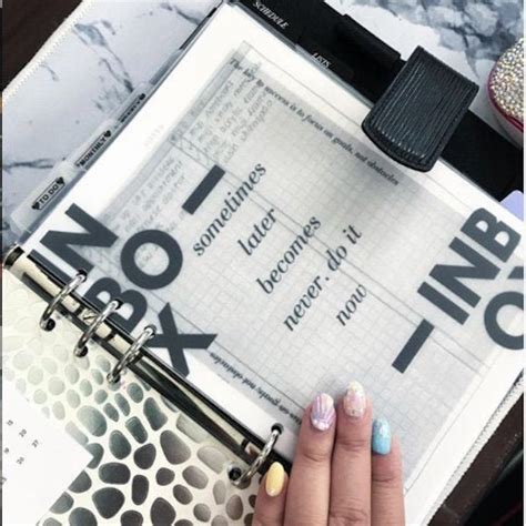 INBOX Planner Dashboard Printable Insert A5 Half Letter A6 Personal Mini Pocket HP Minimal