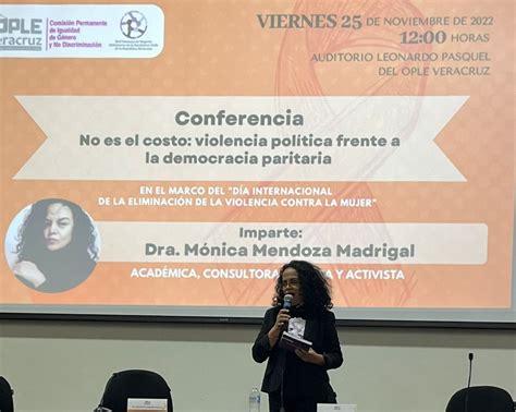 “solas Somos Más Vulnerables Unidas Somos Más Fuertes” Mónica Mendoza
