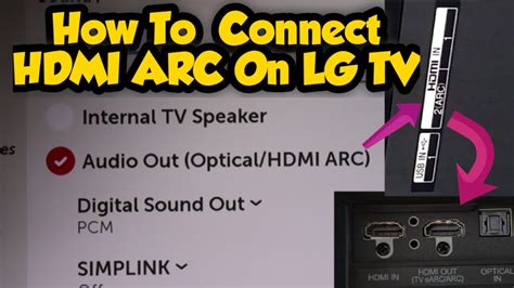 Lg Tv Hdmi Arc Soundbar At Kaitlyn Corkill Blog