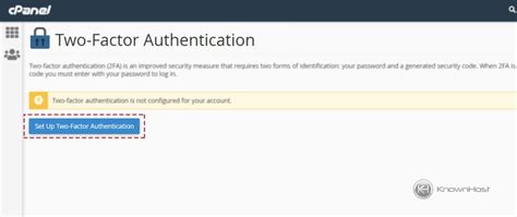 Two Factor Authentication How To Enable In Cpanel Knownhost