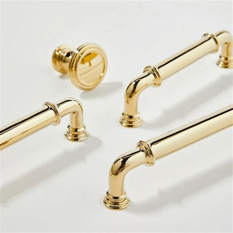 Elegant Cabinet Pulls Polished Brass Cabinet Hardware Shiny Gold Knob Cabinet Handles Gold