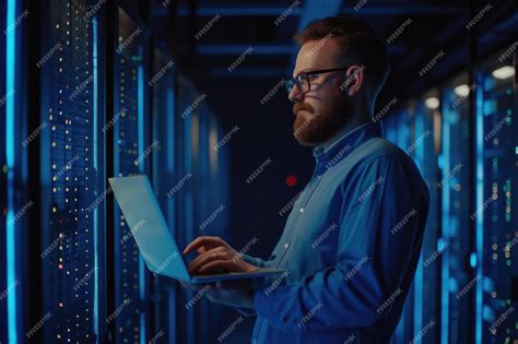 Premium Photo It Specialist In Data Center Server Farm Cloud