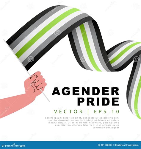 The Flag Of Agender Pride Is In The Hand Of A Person Sexual