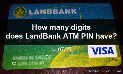 how many digits does landbank atm pin have banking 30769