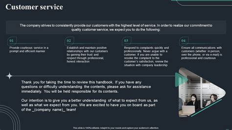 Handbook For Corporate Staff Customer Service Ppt Powerpoint Presentation F
