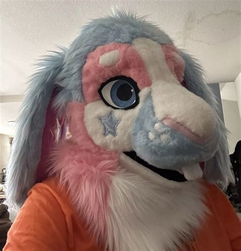 Cotton Candy Bunny Fursuit Head And Paws Gem