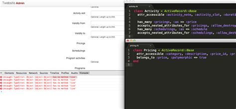 Ruby On Rails Railsadmin Javascript Errors Has No Method Live