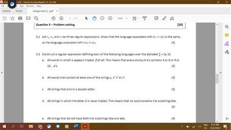 solved 3 1 let r1 r2 and r3 be three regular expressions