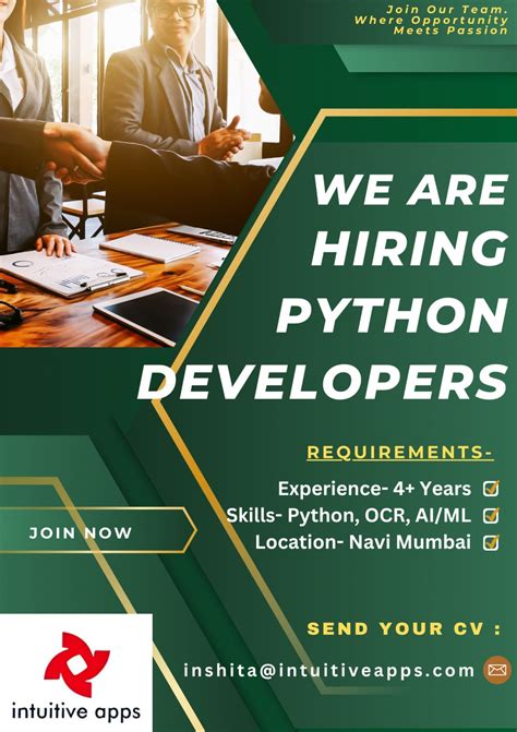 Pythondeveloper Ai Machinelearning Techinnovation Jobopportunity